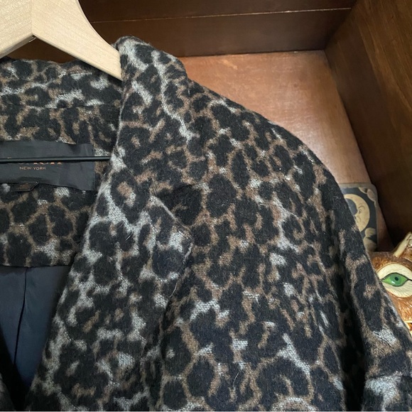 Coach | Jackets & Coats | Coach Leopard Print Wool Pea Coat Vintage ...